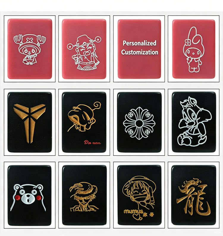 Custom Logo Pattern Melamine Mahjong Tiles Medium Large Sizes for Home ...