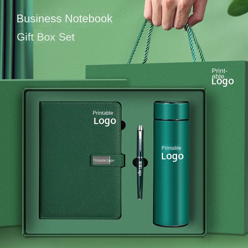 Picking Art Leather Eco-friendly Notebook & Thermos Cup Set with Custom ...