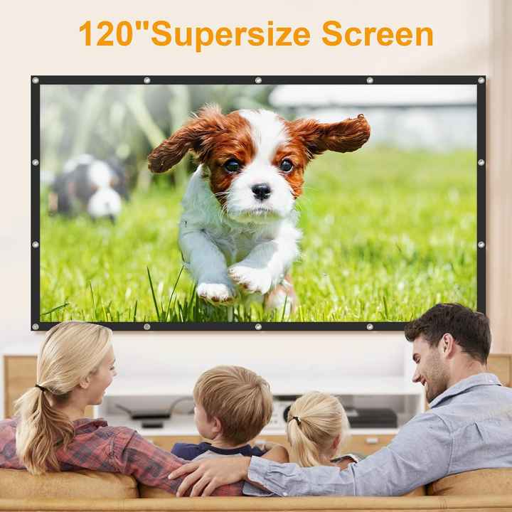 Azzuro 120-Inch ALR Portable Projector Screen Double Sided Foldable 16: ...