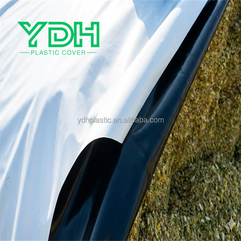 LDPE Plastic Silage Film Hay Black and White Bunker Cover with UV ...