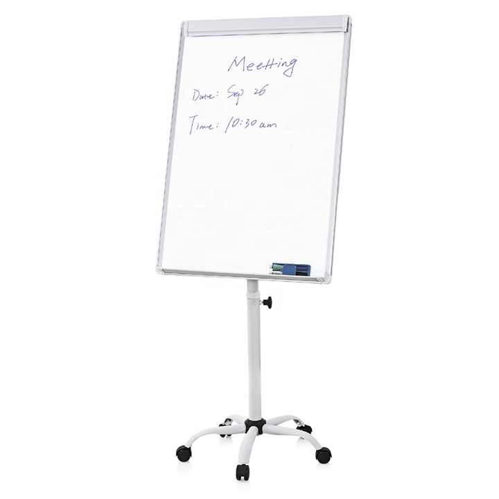 Height Adjustable Magnetic Whiteboard Flip Chart Board