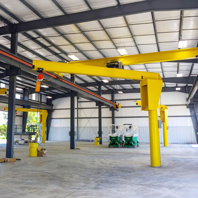 5Ton Movable Slewing Pillar Cantilever Arm Jib Crane With Hoist ...