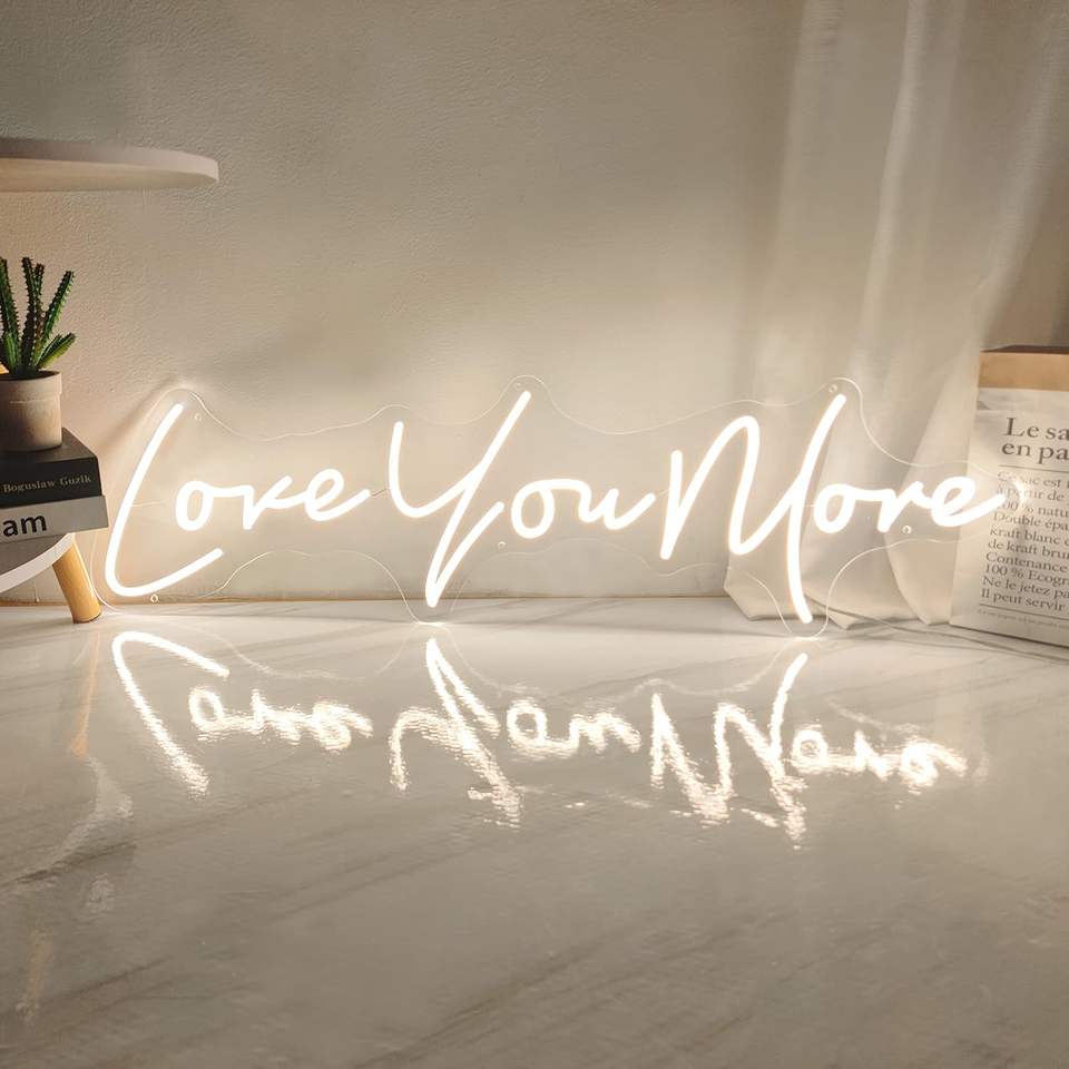 Custom IP65 Acrylic Neon LED Signs Personalized 12V Dimmable 5000K Love ...