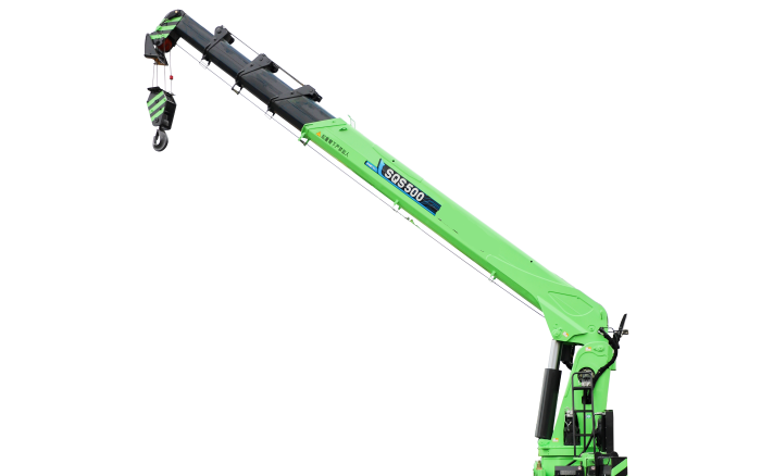 SQS500P Heavy Duty Truck-Mounted Crane with Green Straight Boom 22.23m ...