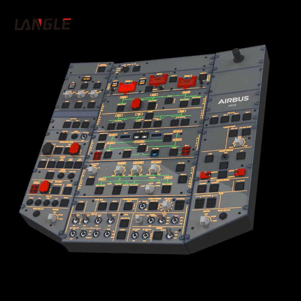 Aluminum Built Airbus A320 Flight Simulator Top Panel Professional ...