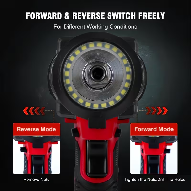 1/2-Inch Cordless Industrial Impact Wrench 21V 450 Lb-ft (600 Nm ...