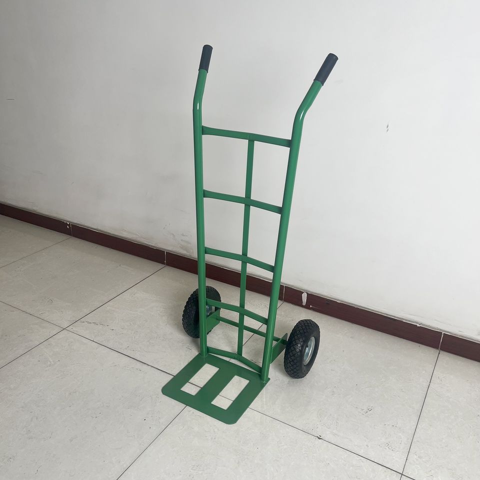 Heavy Duty 200kg Steel Platform Hand Trolley Truck 10In. Pneumatic Tire ...