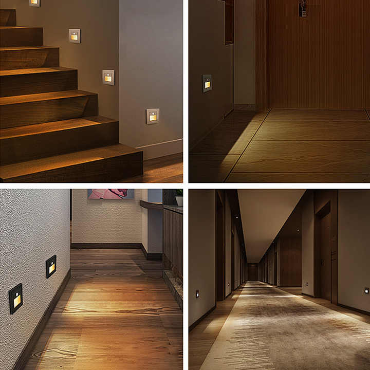 ABS Smart Step Wall Lamp with Sensor - LED Stair Lights