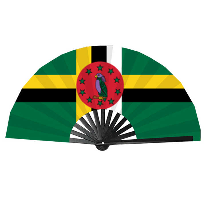 Custom Printed Caribbean National Country Flag Bamboo Fan