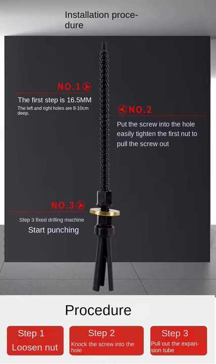 Reusable Water Well Drill Expansion Anchor Bolt Three-piece Drilling ...