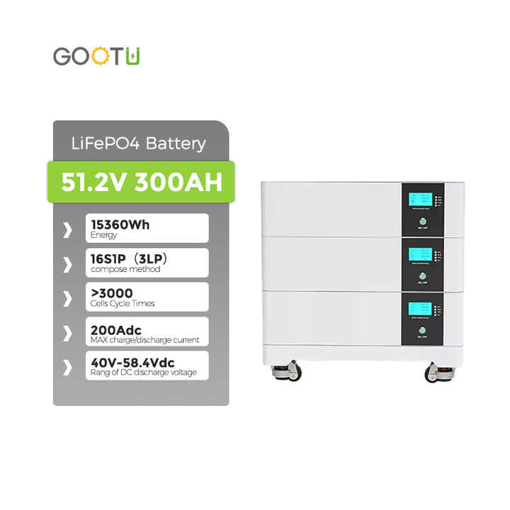 Stackable Energy Storage Battery 48V 51.2V 100Ah 200Ah 300Ah 400Ah 5Kw 10Kw 15Kw 20Kwh Off ...