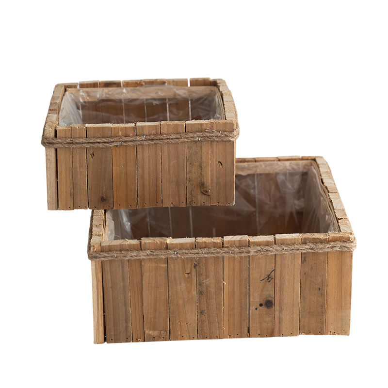 Factory Direct Sale Rectangle Wood Flower Pot Preservative Wood ...