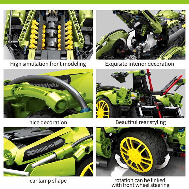1:14 Scale RC Race Car Kits - STEM Educational DIY Building