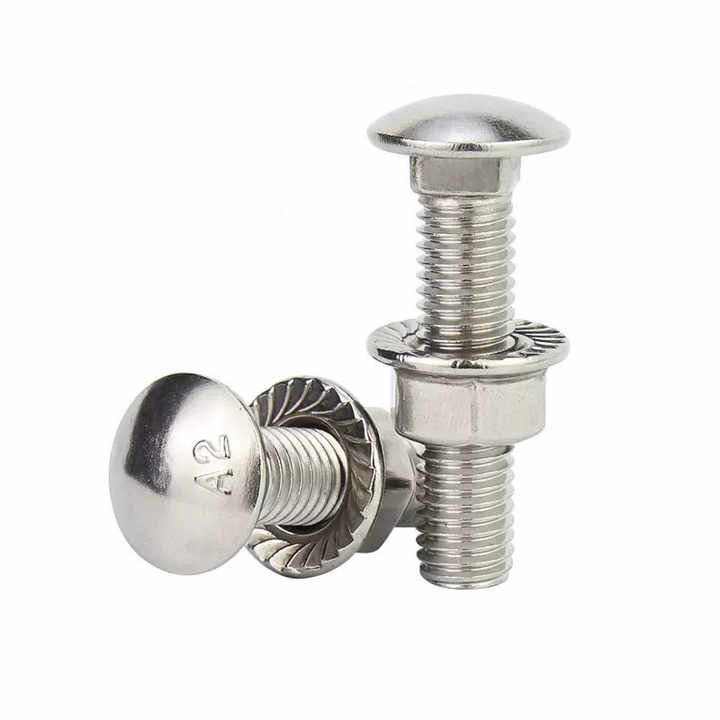 DIN603 Inox 304 Stainless Cap Head Square Neck Bolts M5 X 16mm M8 M10 X ...