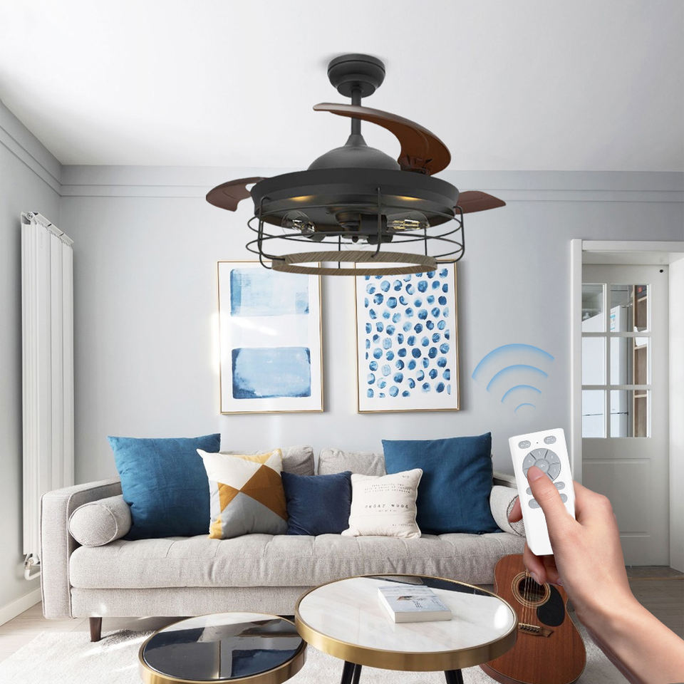 42 Inch Invisible High Performance Ceiling Fan, Super Quiet Motor, Soft ...