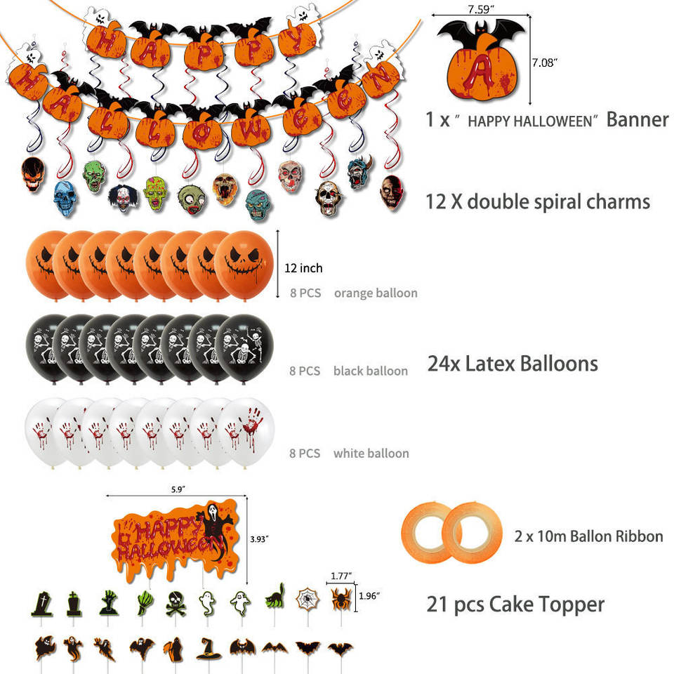 Halloween Decorations: Bat Cake Pops, Skeleton Spiral Hanging Ornaments ...