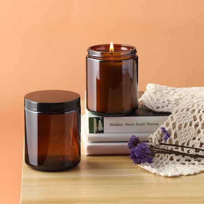 Shop Our Empty Soy Wax Glass Candle Containers - 8oz & 12oz