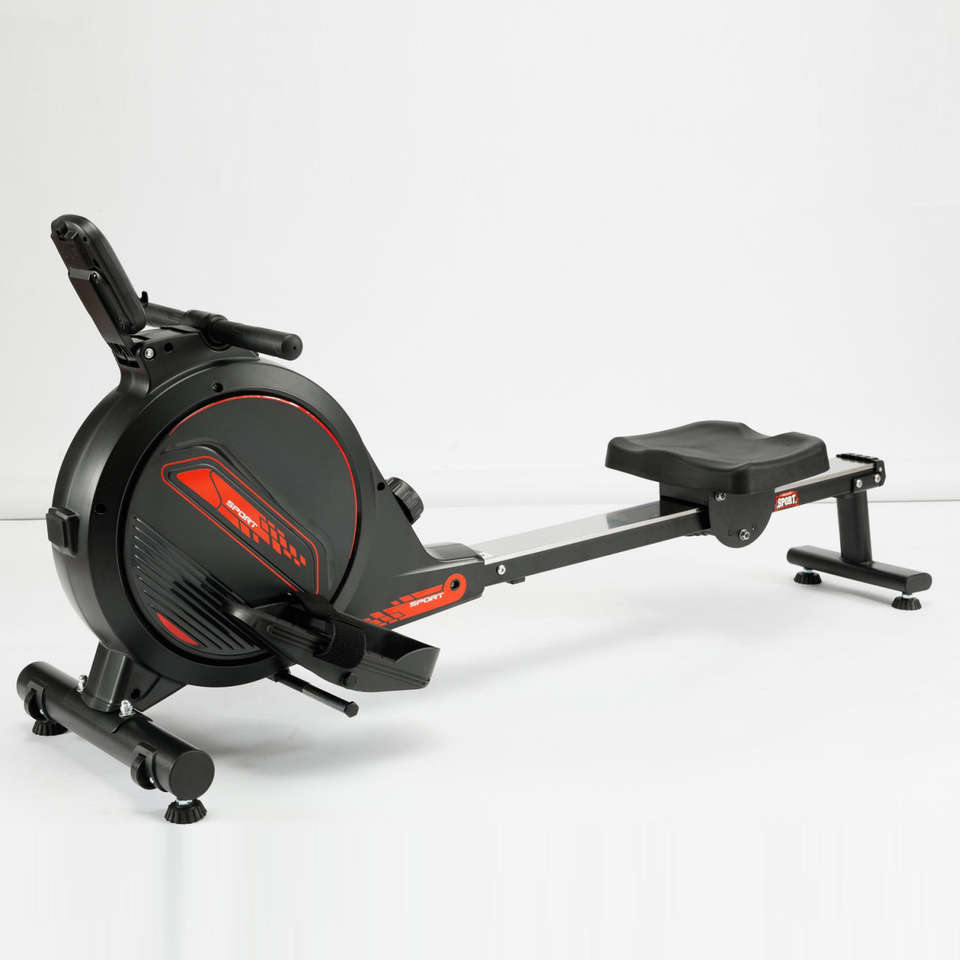 TOPTONS Adjustable Resistance Upright Storage Indoor Rowing Machine ...