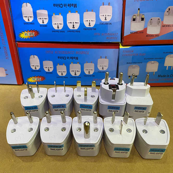 White 13a 250v Australia 2 Pin Plug Universal Travel Adapter