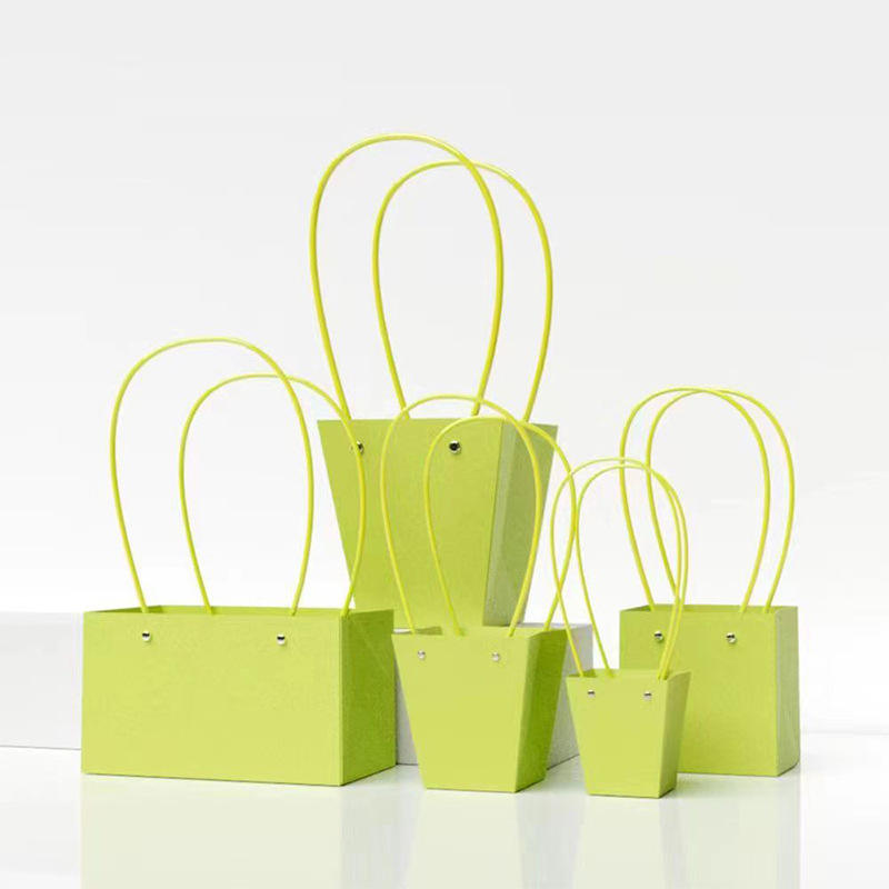 Wholesale Multi-color Trapezoid Flower Paper Bags, Custom Logo Plastic ...