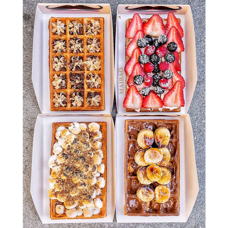 Eco-friendly Food Packaging - Customizable Waffle Boxes