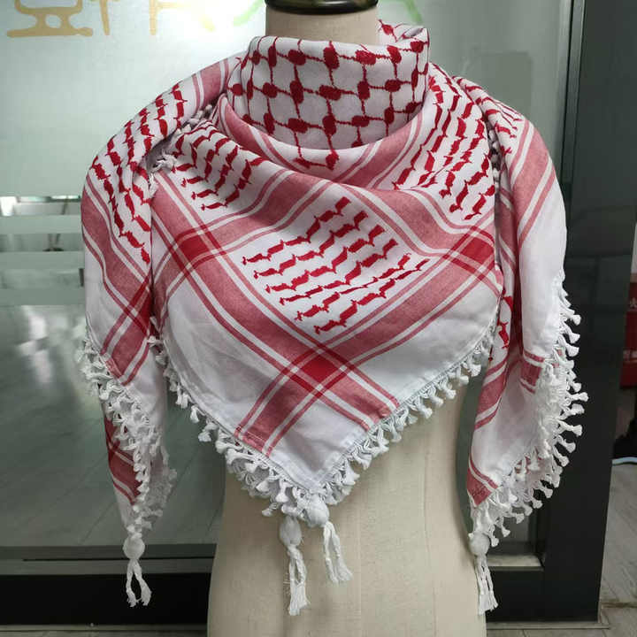 Handmade Royal Palestinian Keffiyeh Shemagh Scarf 130x130cm, Quick Dry ...