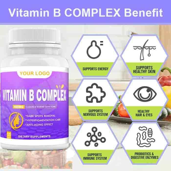 Halal Certified Vitamin B Complex Capsules - Improve Immunity