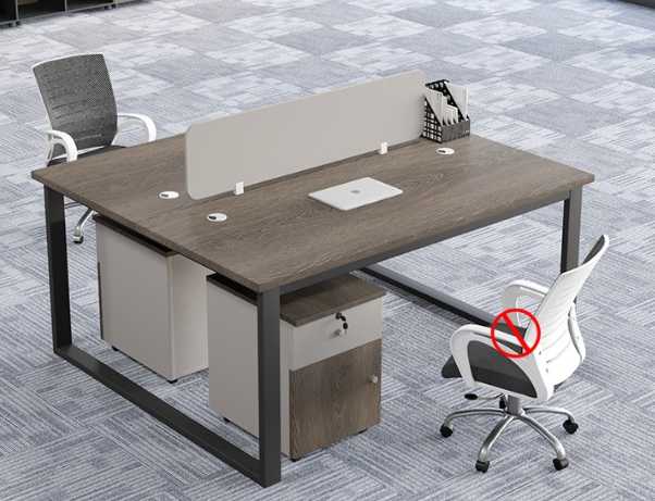 Contemporary Steel Frame Staff Office Table Chair Combination Four ...