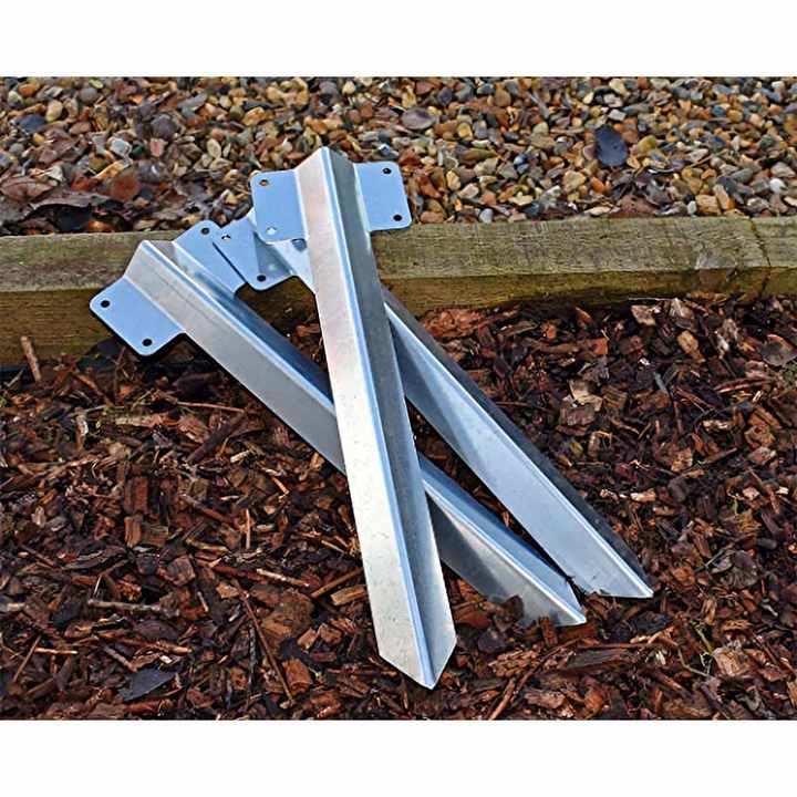 Straight Timber Railway Sleeper Sawtooth Brackets Ground Stake for ...