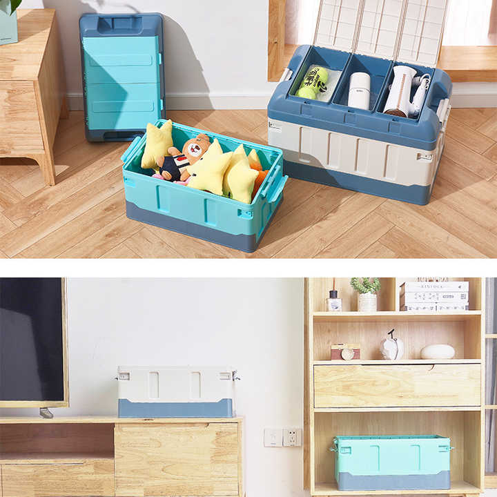 OEM Multifunctional Foldable PP Plastic Storage Box Rectangle Shape for Outdoor Picnic Camping ...