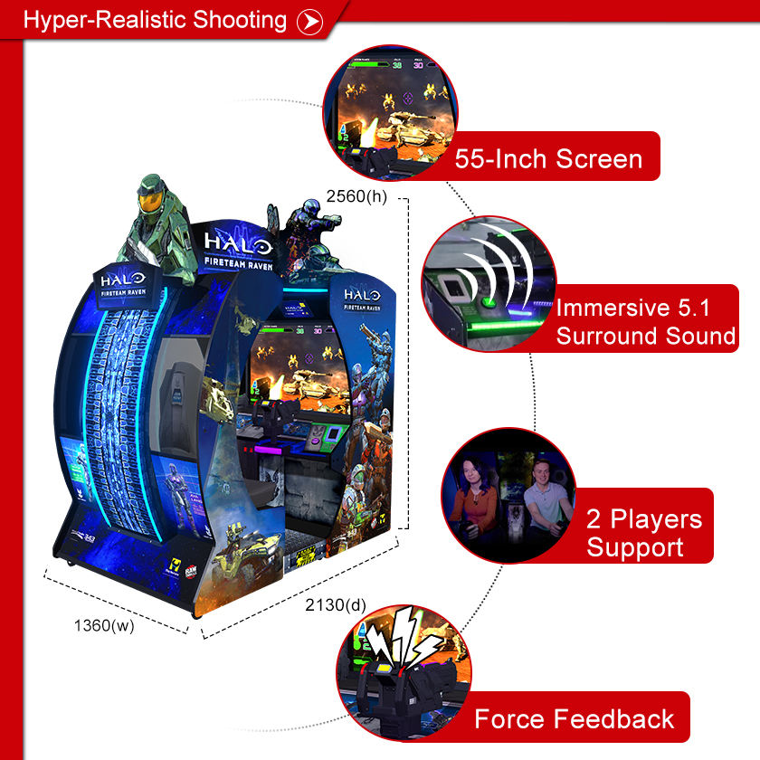 Halo: Fireteam Raven Shooting Games Arcade Machine Gun New Arcade Gun ...