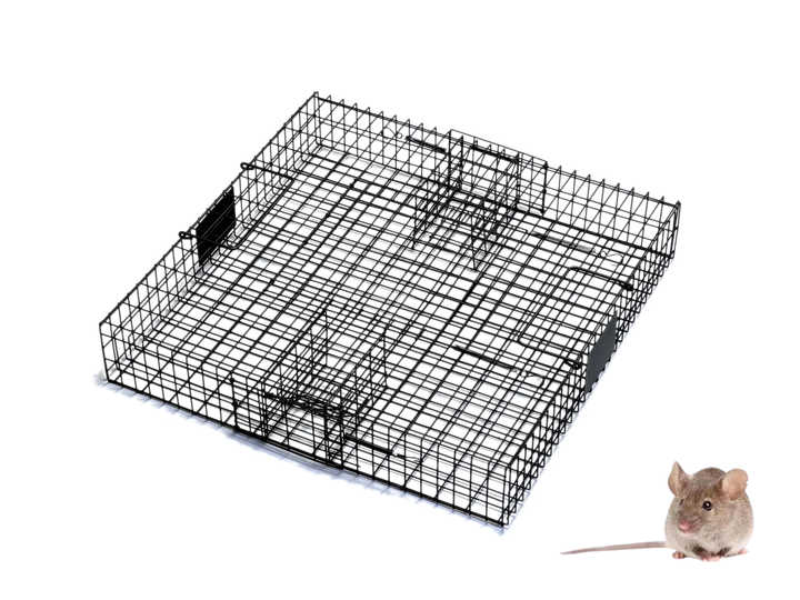 Humane Steel Cage Trap for Live Rodents Indoor/Outdoor Pest Control ...