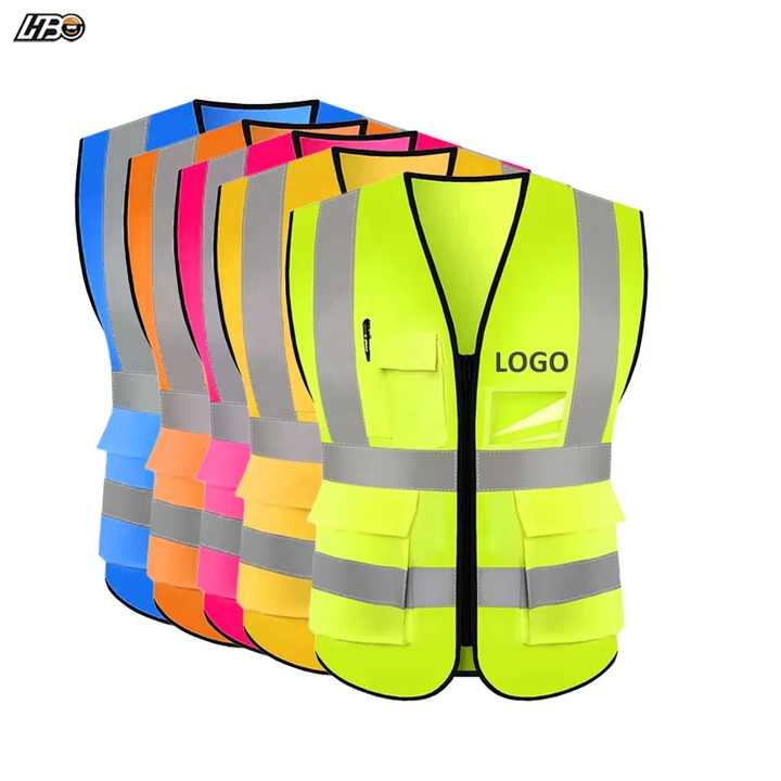 HBC Safety Vest Construction Customized logo High Visibility Reflective ...