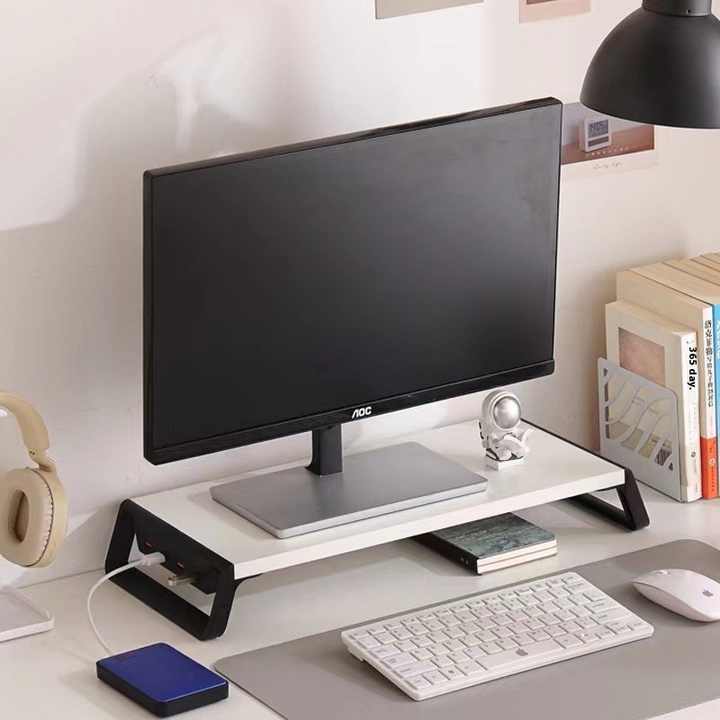 Wooden Desktop Computer Monitor Elevator Office Desktop Storage Rack ...