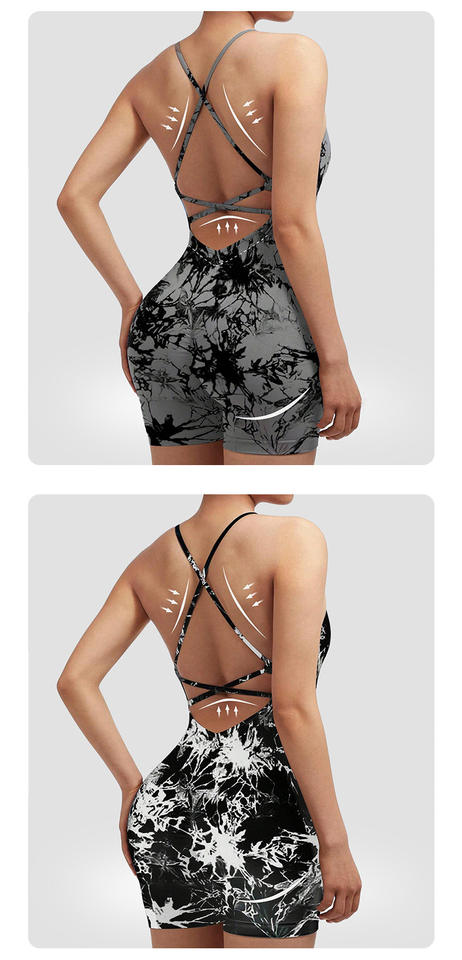 Summer Cross-border European American Sexy Hip Above Knee Yoga Jumpsuit ...