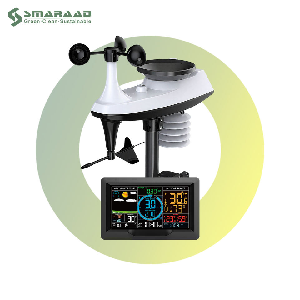 Wind Turbine Anemometer Wireless Multi-Function Weather Forecast Device ...