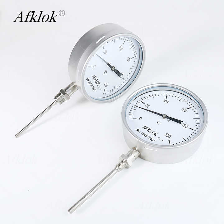 Hot Sale Industrial Bimetal Thermometer 0-250℃ Large 150mm Dial 4 ...