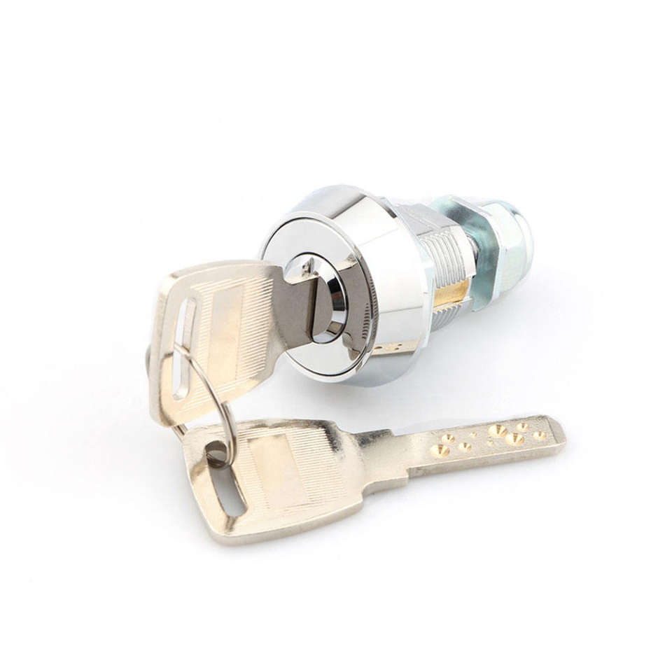 Cam Lock with Flat Key for Metal Cabinet 19mm Vending Atm Machine Lock ...
