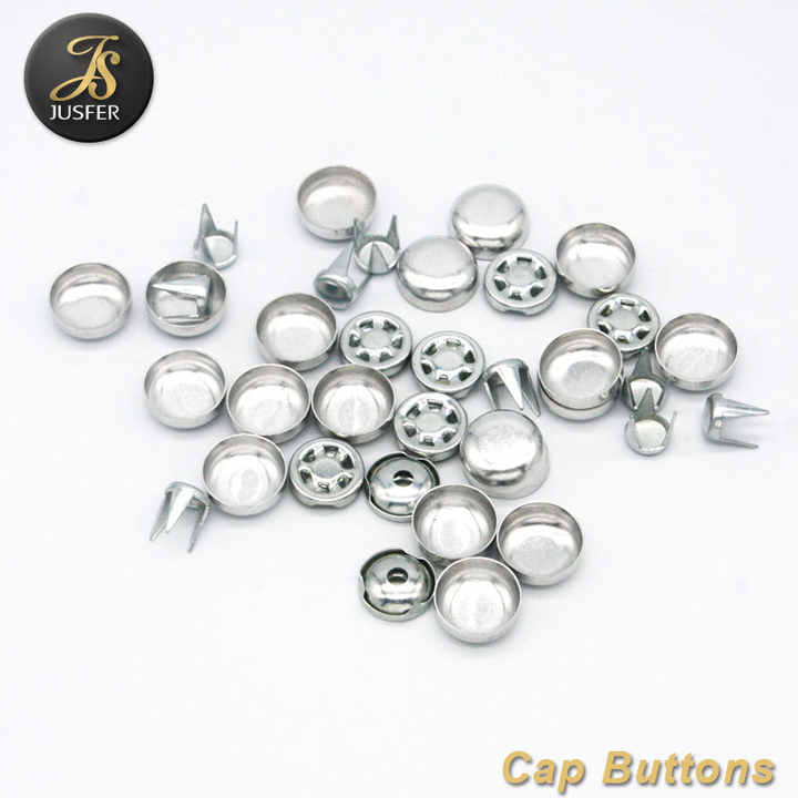 Aluminum Dome Ball Fabric Covered Button - Baseball Cap Top