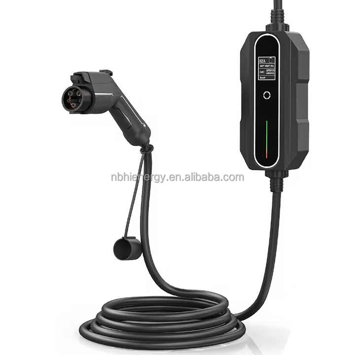 EV Charger 16A Electric Car Mobile Charger Adjustable Current 220V 5M ...