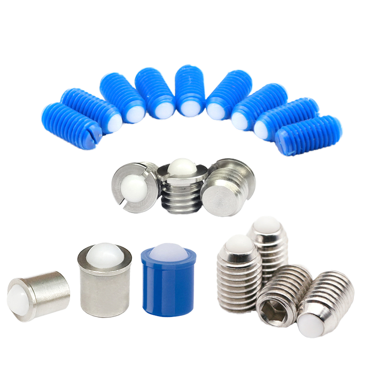PANQI QT801 GN614 M3-M12 Ball Plungers Fully Threaded Slotted Drive ...
