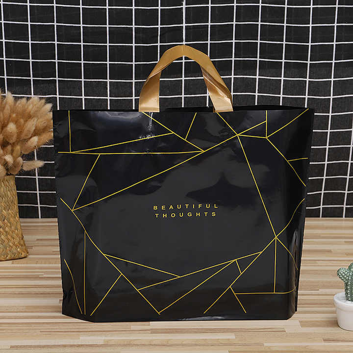 Custom Poly Bag with Soft Loop Handles - Perfect for Packaging