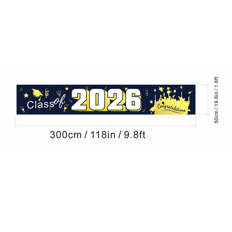 2026 New Graduation Banner Party Backdrop Graduation Season School ...