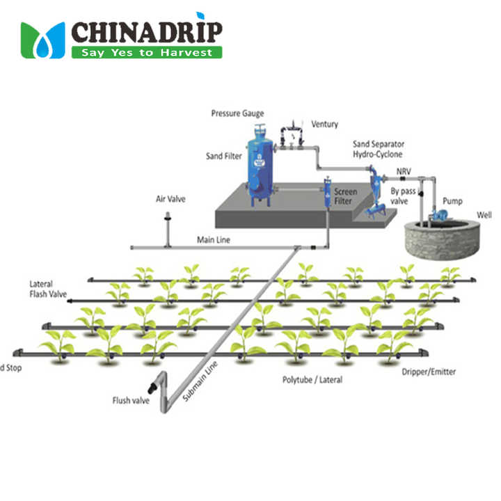 Chinadrip 16mm PE Material Dripline Pipes for Drip Irrigation