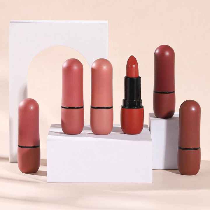 12 Colors Lipstick Waterproof Long Lasting Matte Lipstick Non-Stick Cup ...