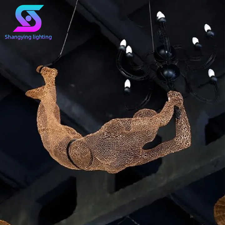 Roll over Acrobat Sculpture Art Statue Pendant Lights
