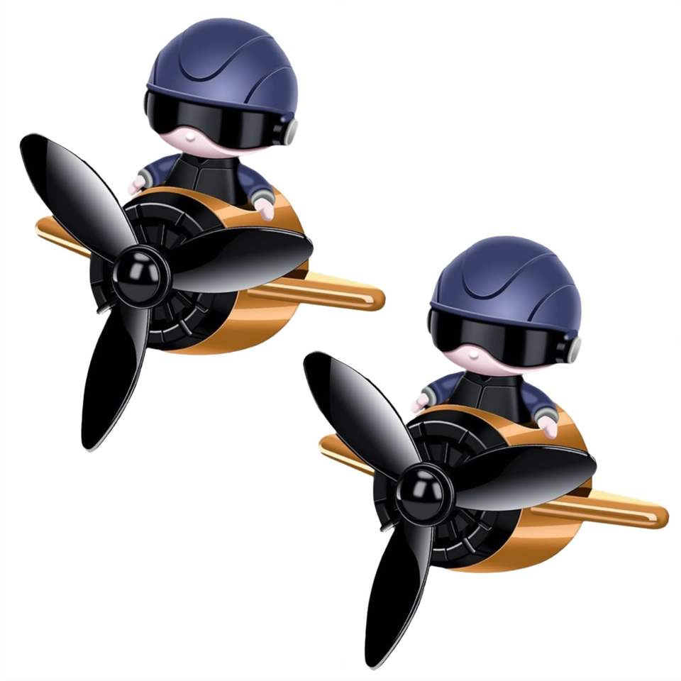 2026 New Cartoon Pilot Air Fresheners Vent Spinners Fan Automotive Air ...