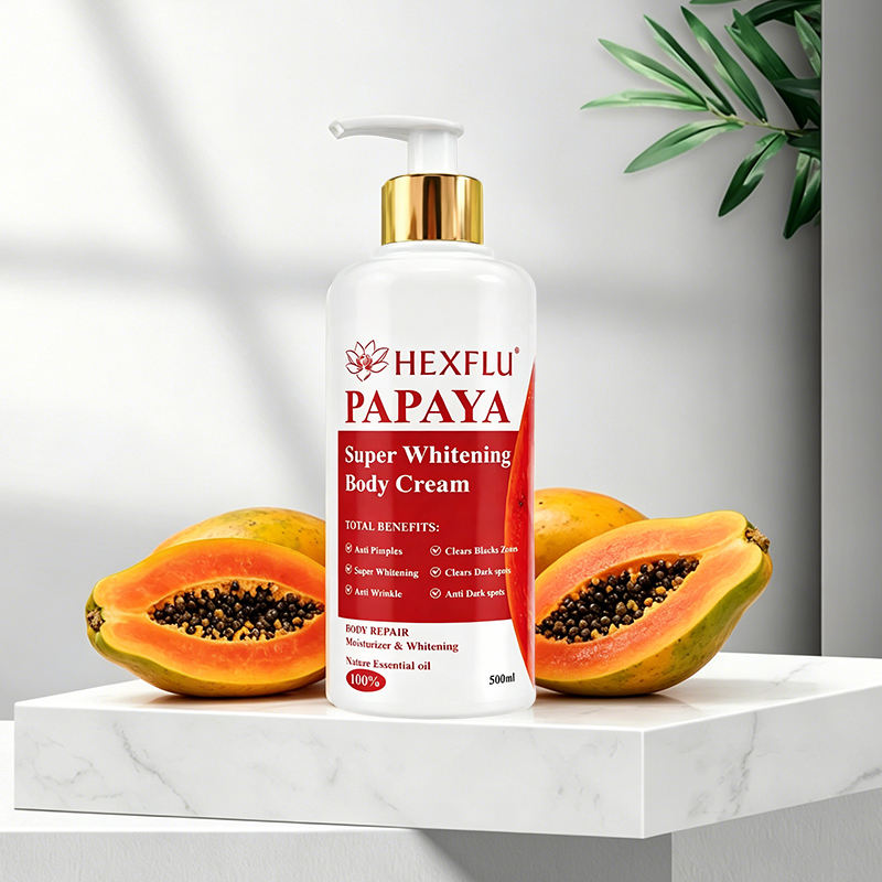 HEXFLU-Papaya Super Whitening Body Cream 500ml Nicotinamide Brightening ...