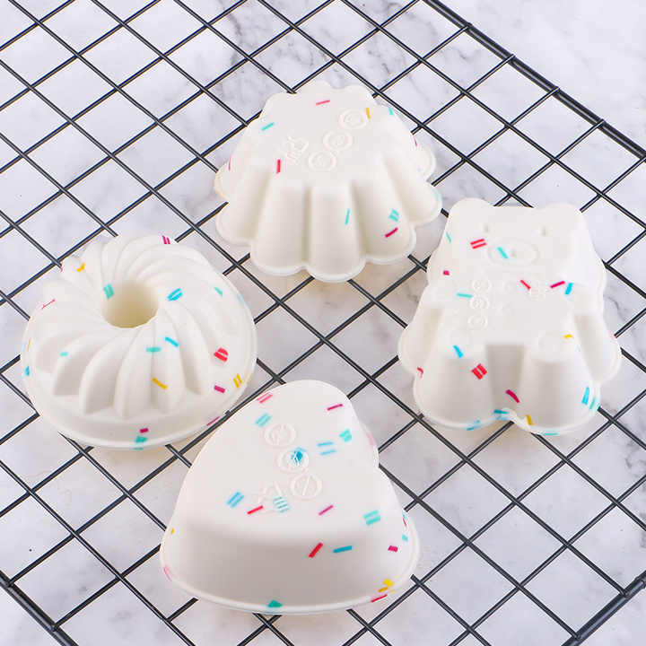 Kitchenware Silicone Cake Mold Cups Doughnut Baking Mould Multi-shape ...