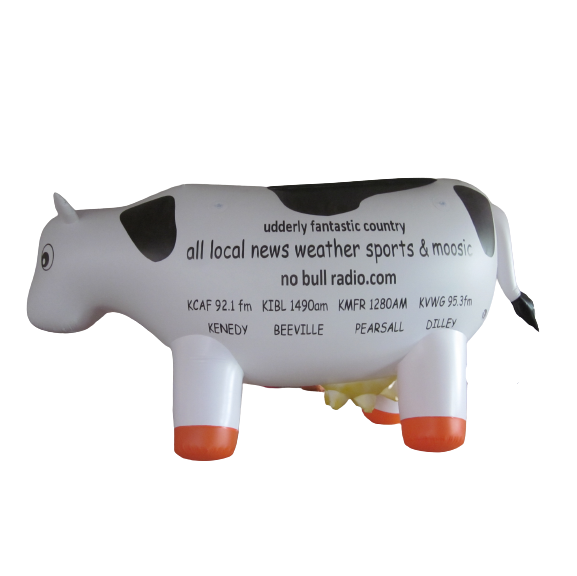 Custom Vinyl Inflatable Cow - Durable & Waterproof Balloon